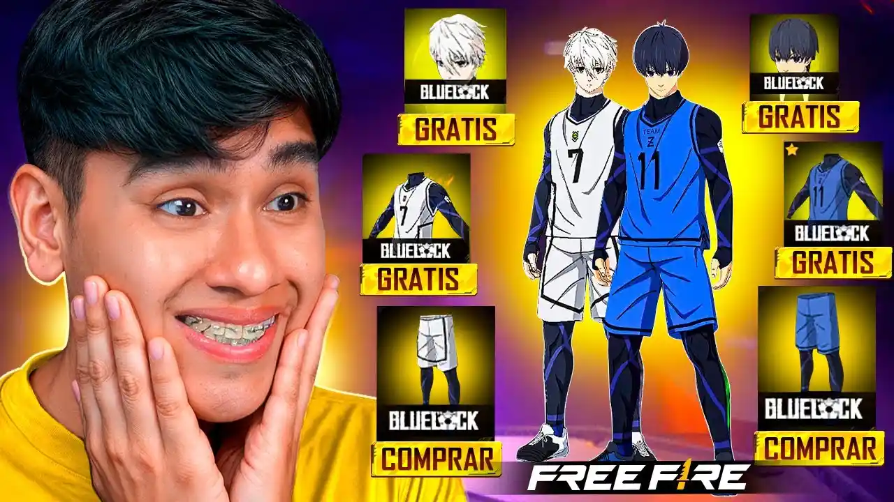 ️COMO OBTENER el CONJUNTO BLUE LOCK de la RULETA MAGICA en FREE FIRE 2024